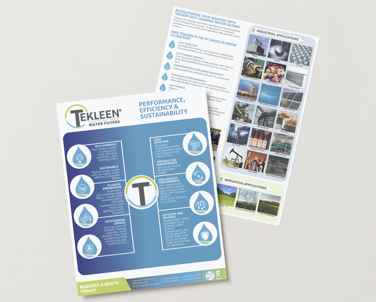 Tekleen Automatic Water Filters InfoGraphic - Tekleen