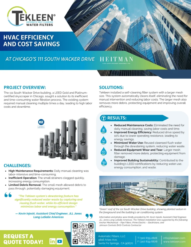 Chiller Water Filtration - Tekleen