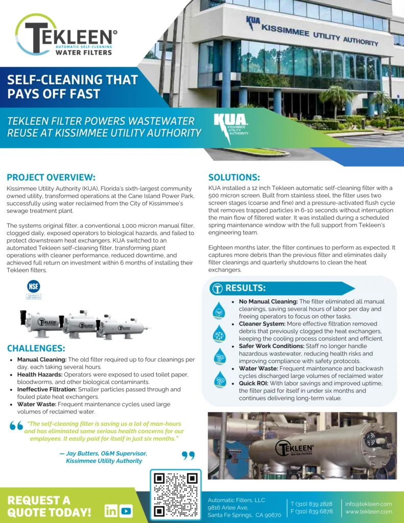 Wastewater Filtration - Tekleen
